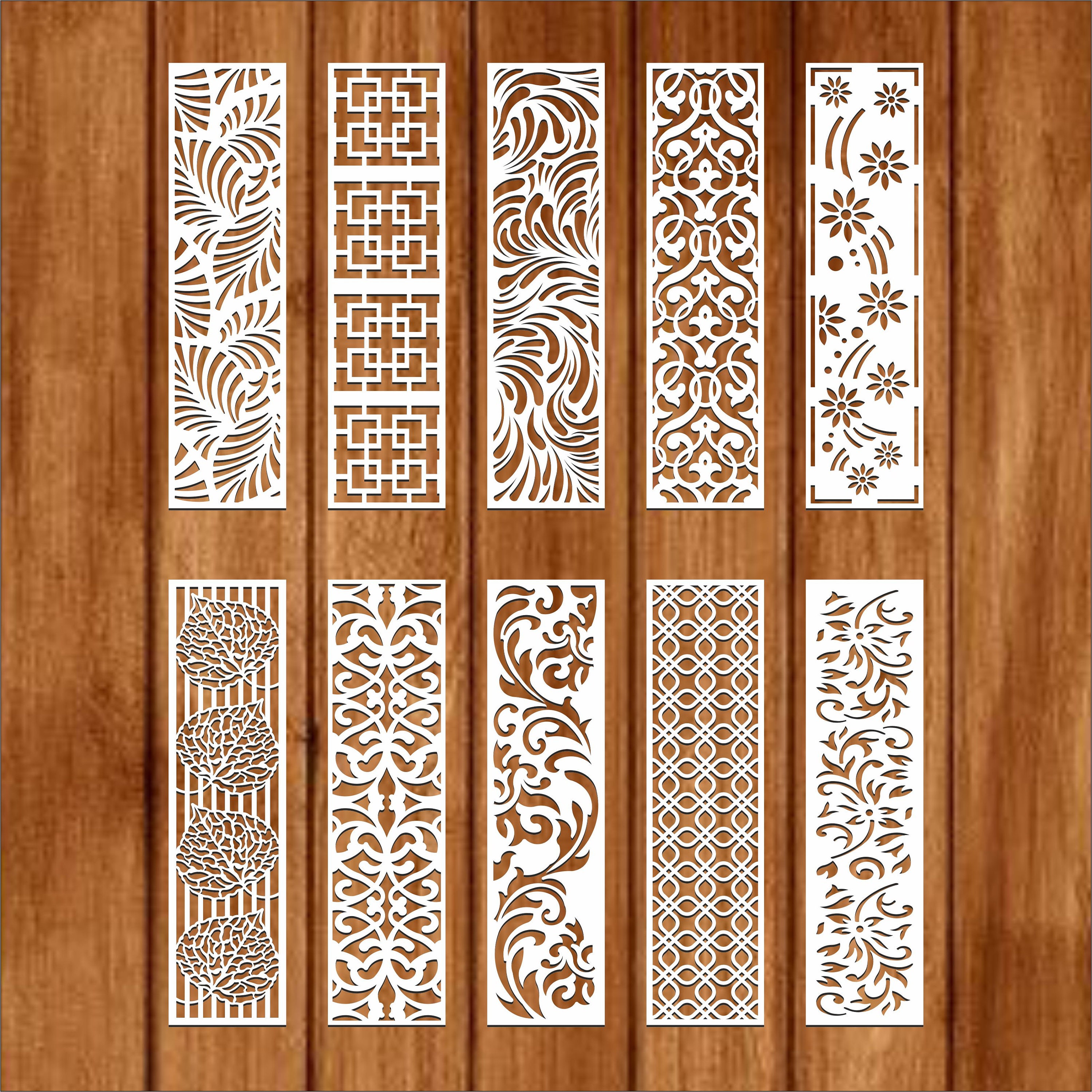 Decorative Panel Laser Cut Wood Panel, CNC Panel, Dxf Panel Engraving ...