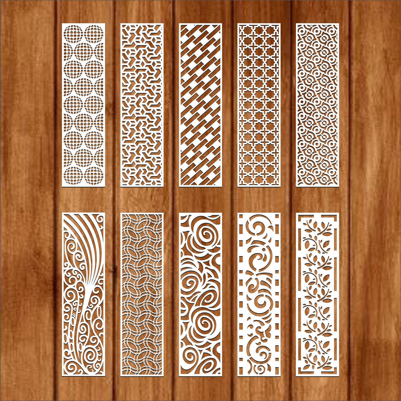 Decorative Panel Laser Cut Wood Panel, CNC Panel, Dxf Panel Engraving ...