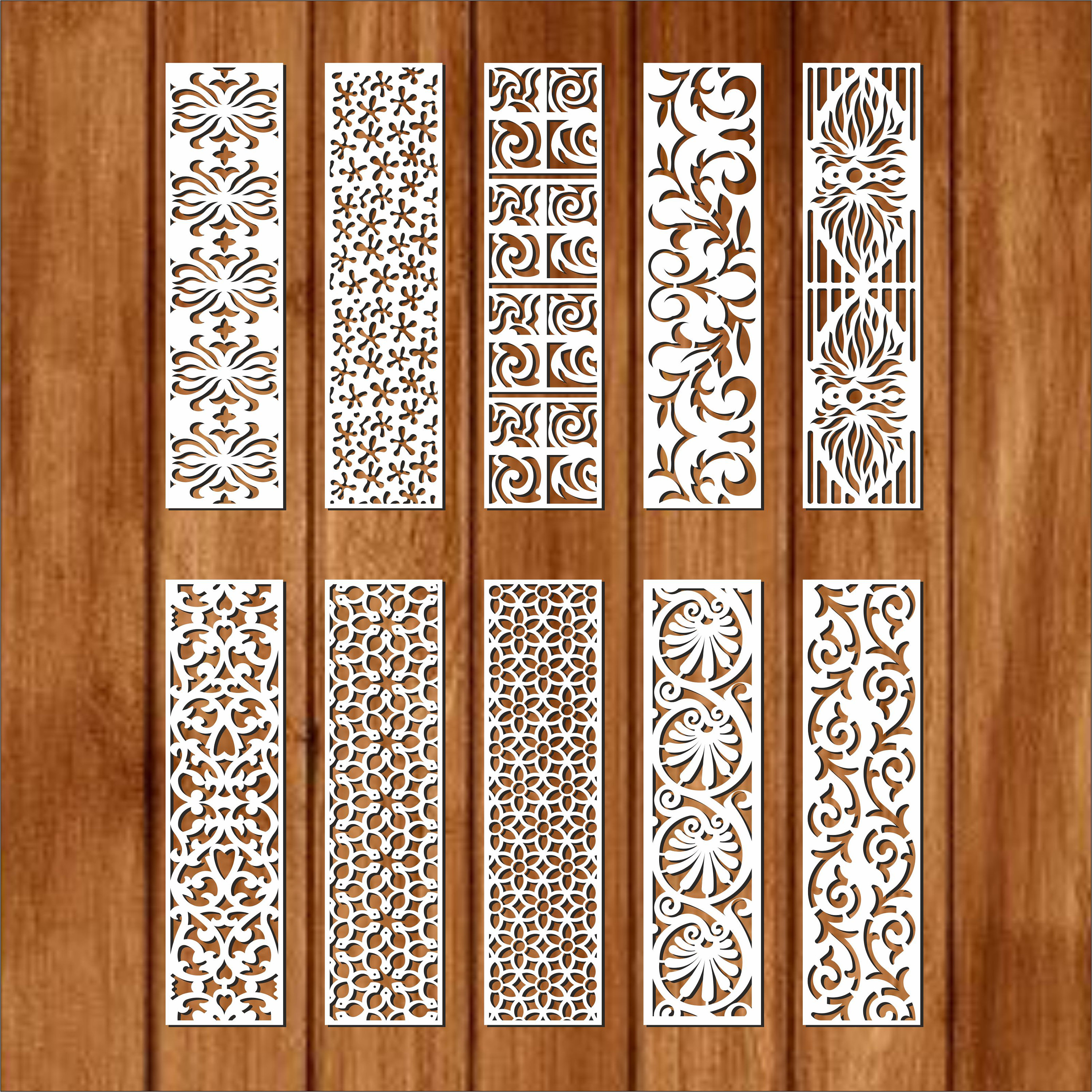 Decorative Panel Laser Cut Wood Panel, CNC Panel, Dxf Panel Engraving ...