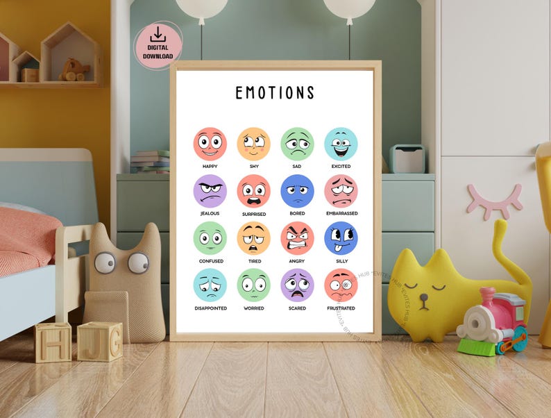 Poster Emotions imprimable | Tableau des sentiments pour enfants ...