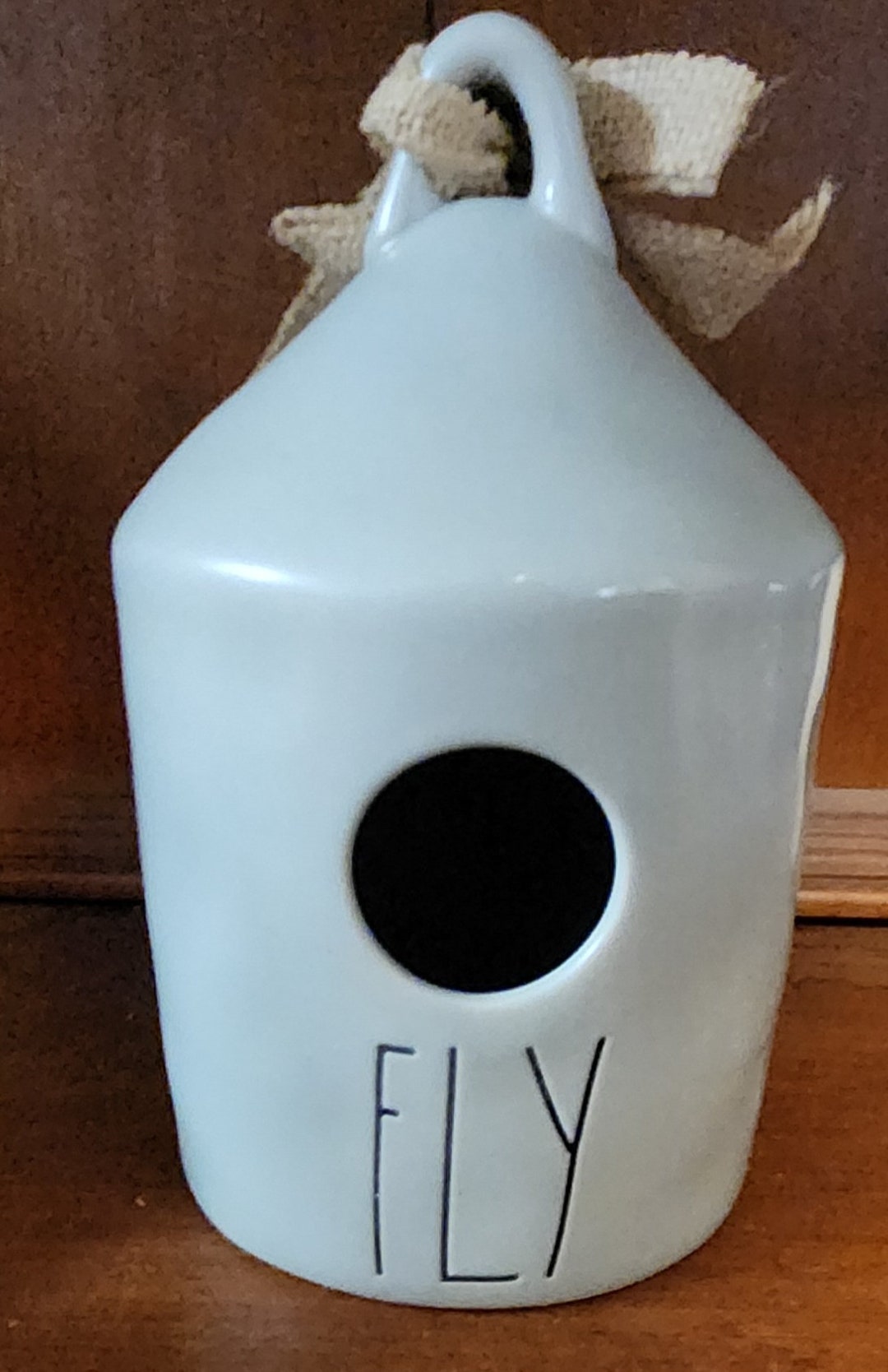 Rae Dunn FLY Birdhouse Gray Round Ceramic Large Letters - Etsy
