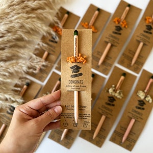 Personalized College Graduation Pencil Gifts, Flower Pencil Favors for ...