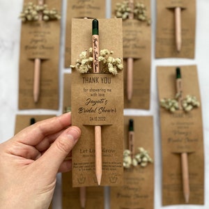 Eco Friendly Pencil Favors for Bridal Shower, Engraved Eco Friendly ...