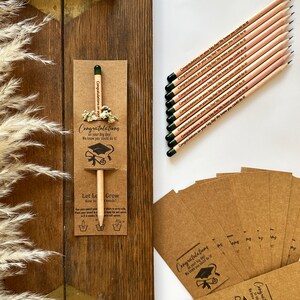 Personalized College Graduation Pencil Gifts, Flower Pencil Favors for ...