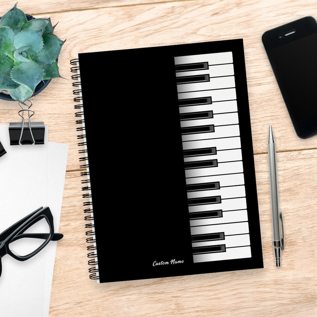 Notebook Piano Gift Notebook Custom Gift for Friend Custom Notebook - Etsy
