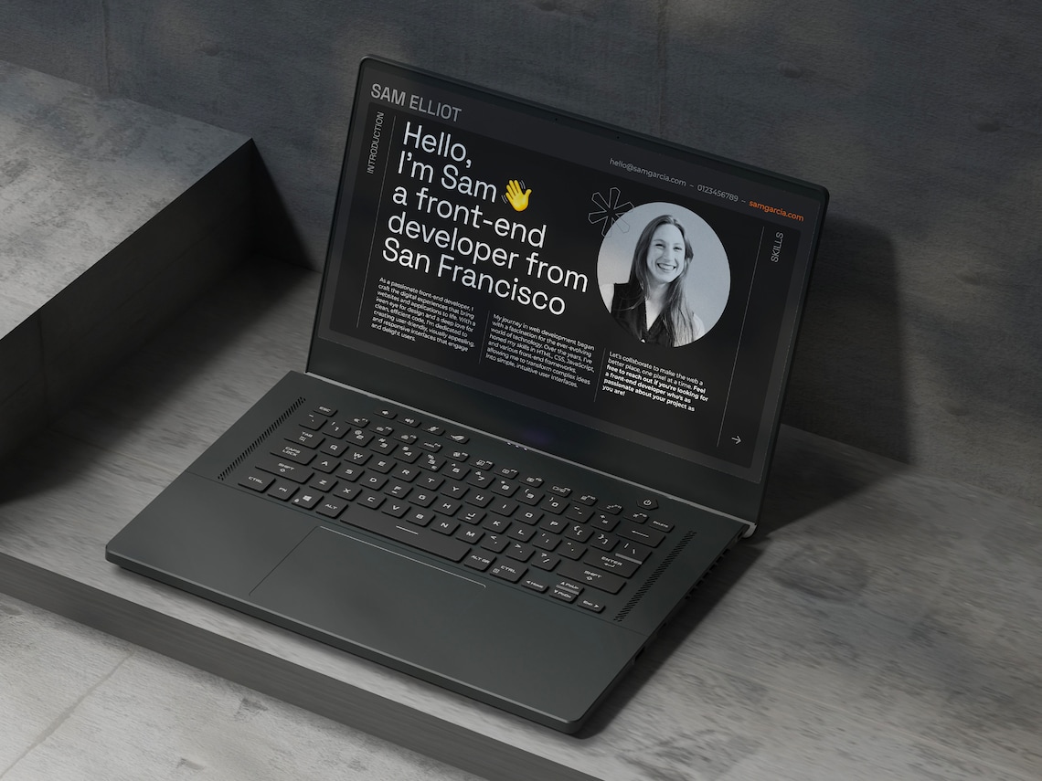 Modern Front-end Developer Portfolio Template for Figma (digital ...