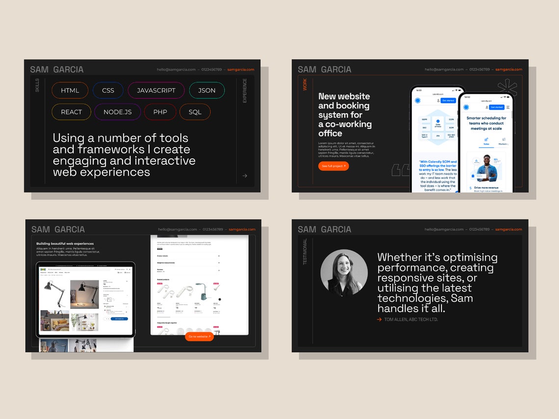 Developer Portfolio Template → Figma Modern Tech Front-end Dev Template ...