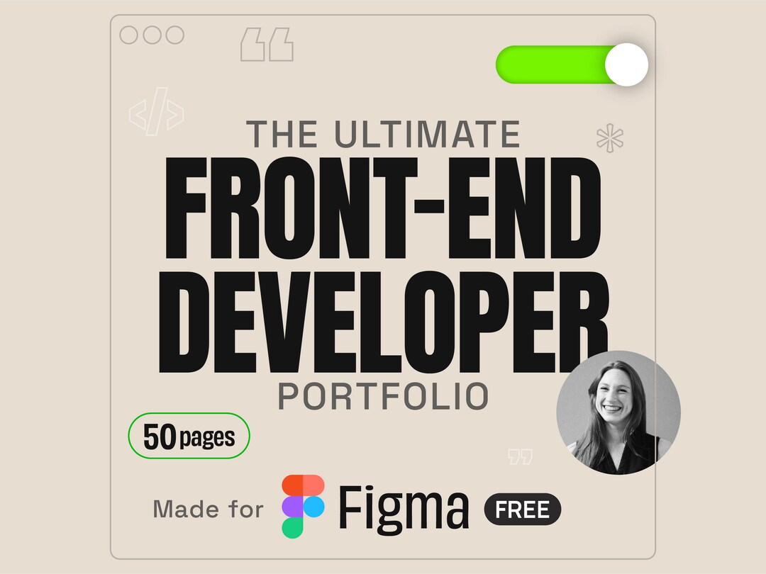 Developer Portfolio Template → Figma Modern Tech Front-end Dev Template ...