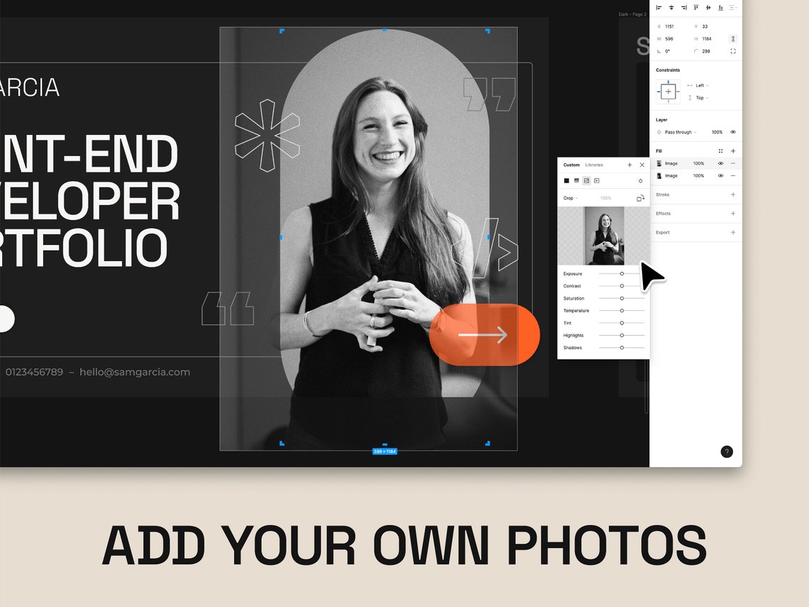Modern Front-end Developer Portfolio Template for Figma (digital ...