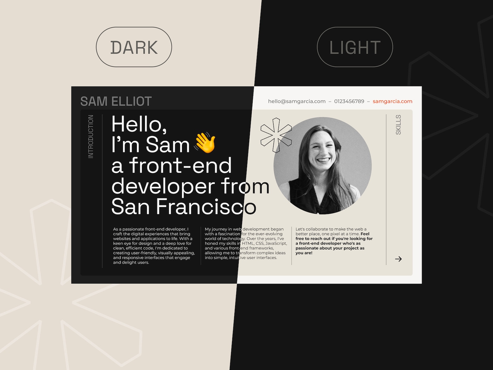Figma Front-end Developer Portfolio Template, Modern Tech (digital ...
