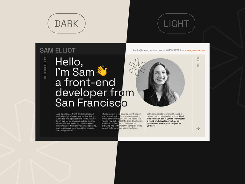 Developer Portfolio Template → Figma Modern Tech Front-end Dev Template ...