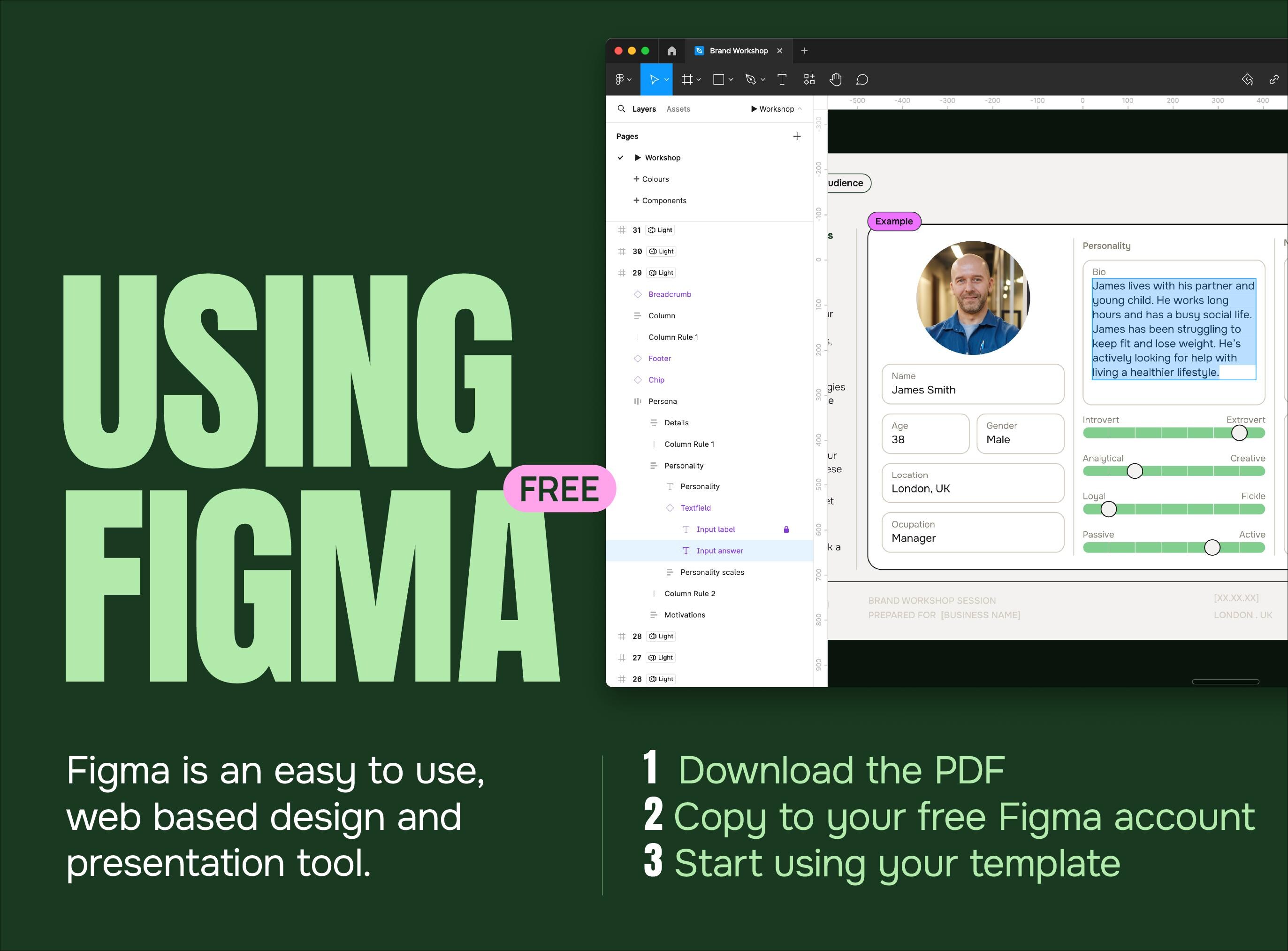 Branding Strategy Workshop Template: Creative Exercise Guide for Figma ...
