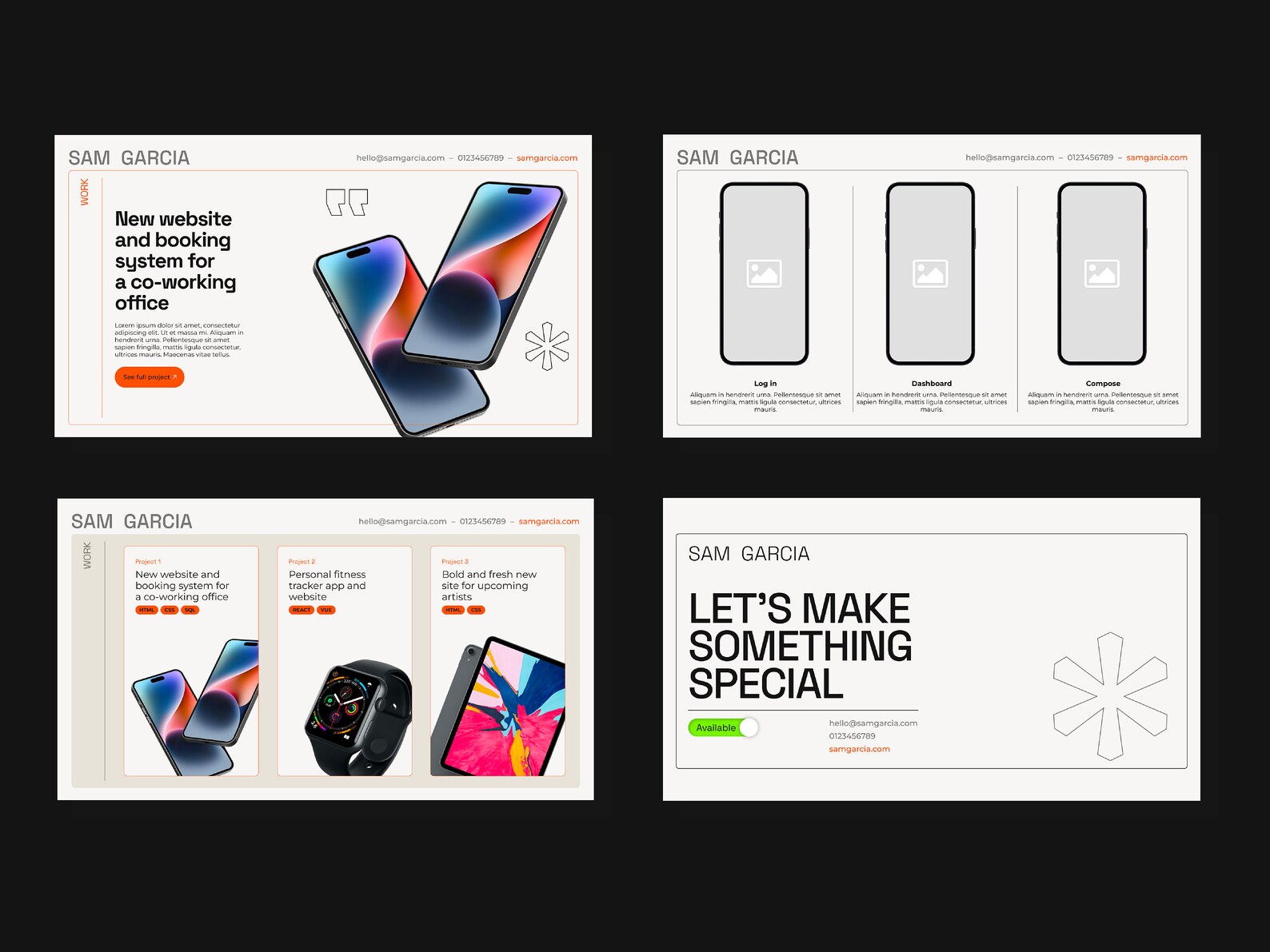 Figma Front-end Developer Portfolio Template, Modern Tech (digital ...