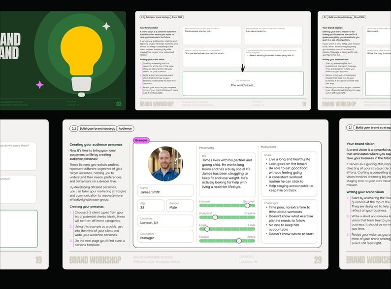 Branding Strategy Workshop Template - Professional Creative Exercise ...