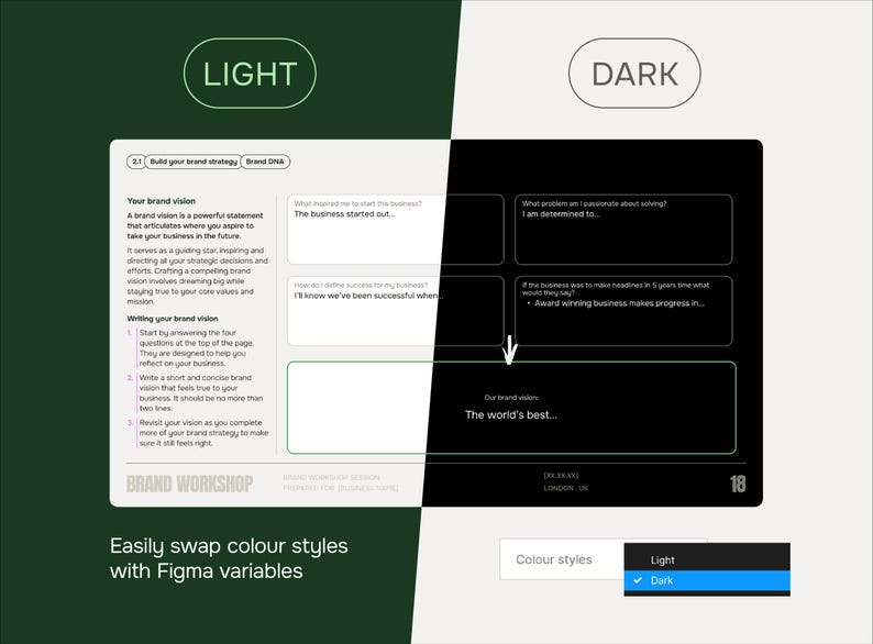 Branding Strategy Workshop Template - Professional Creative Exercise ...