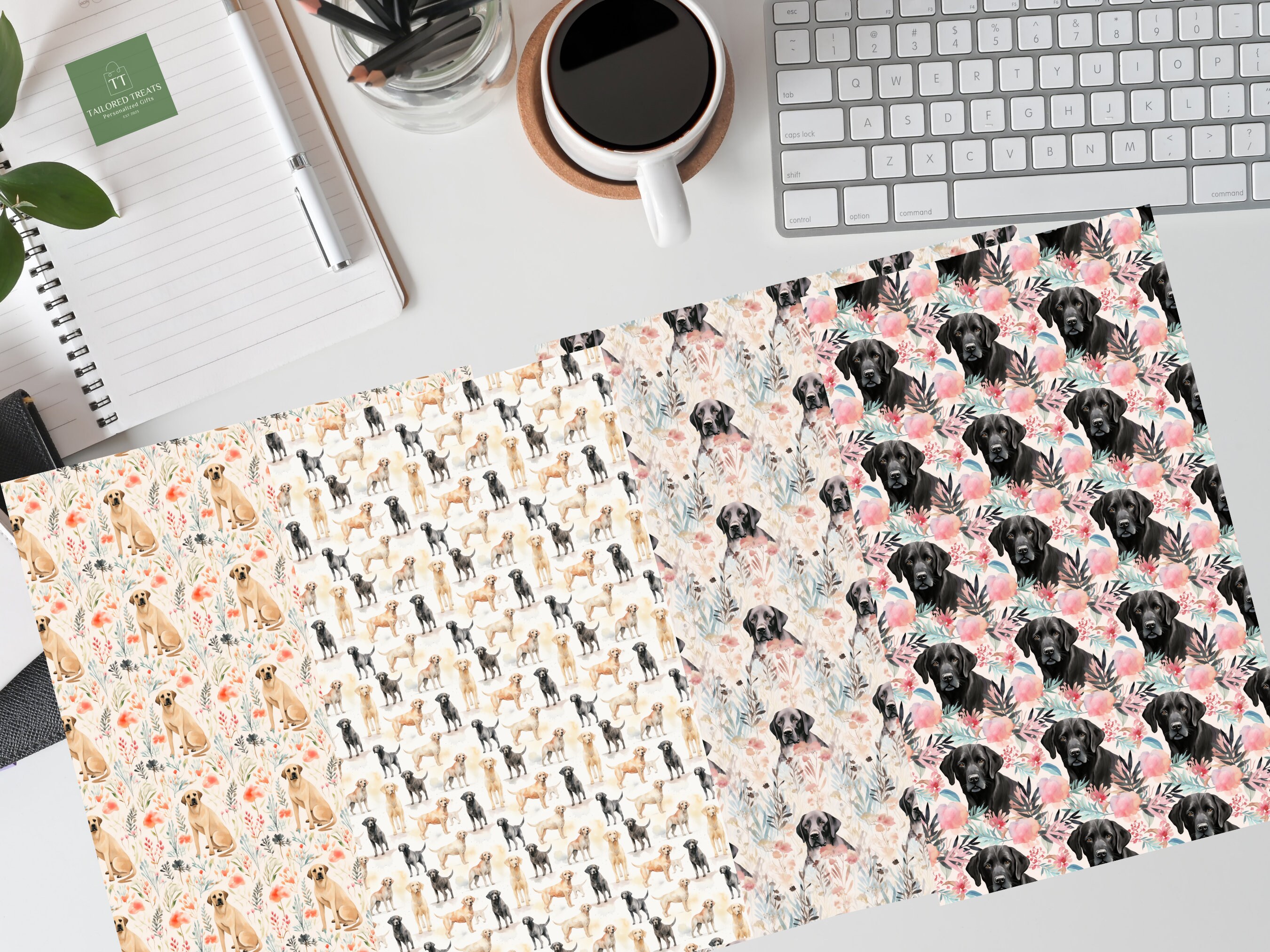 Labrador Paper Pack, Dog Digital Papers, Dog Scrapbook Papers, Dog ...
