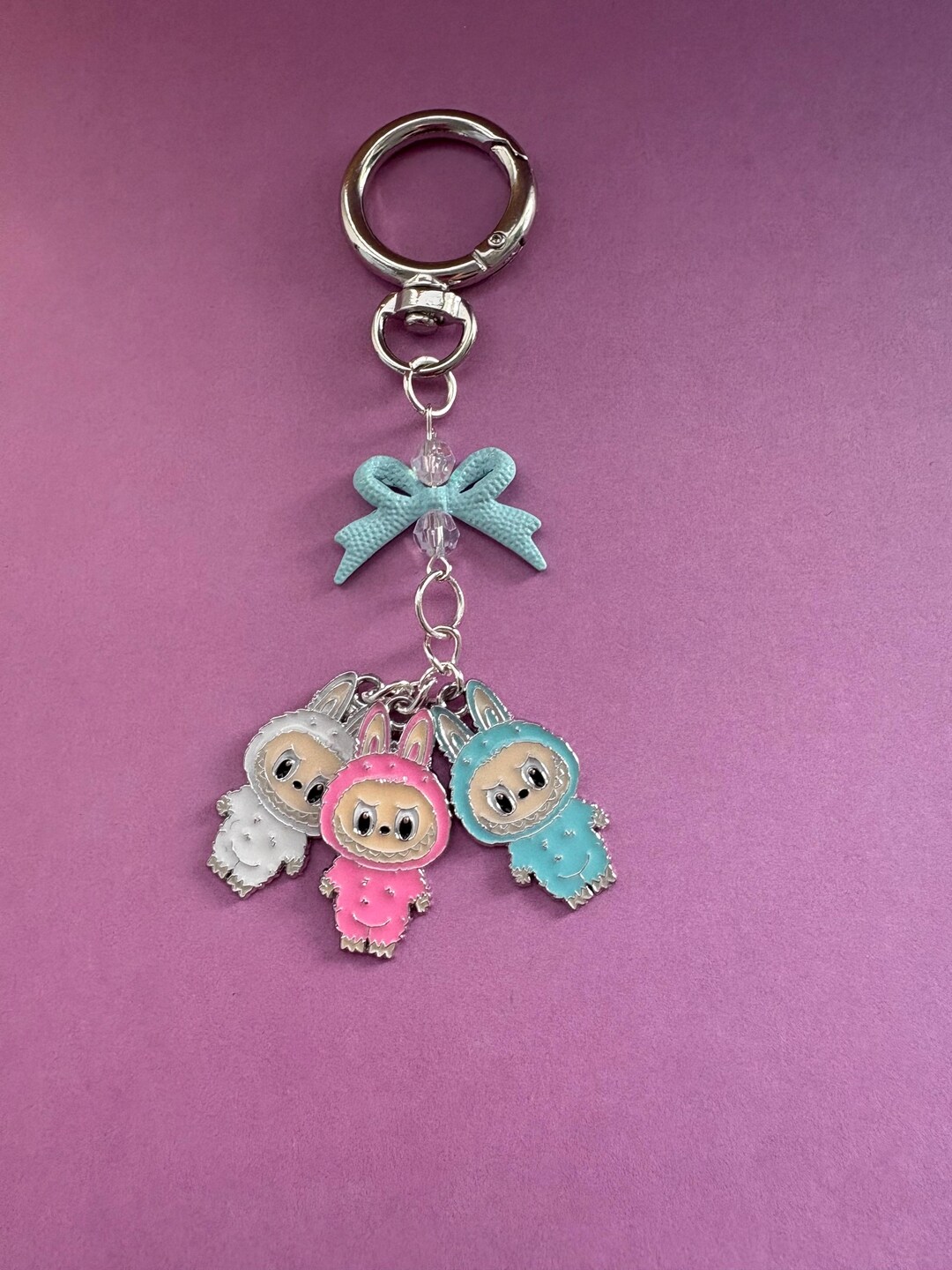 Labubu Metal Bag Charm - Etsy