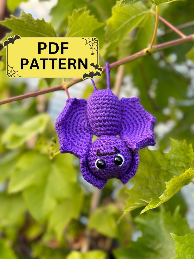 Bat Crochet for Halloween Amigurumi Scary Toy Bats Halloween Decoration ...