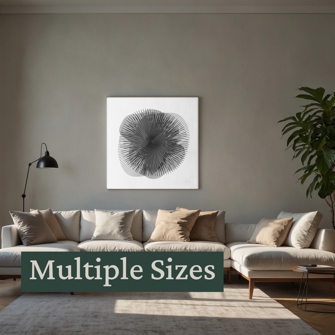 Unique Mathematical Line Art Square Matte Canvas Print Minimalist ...