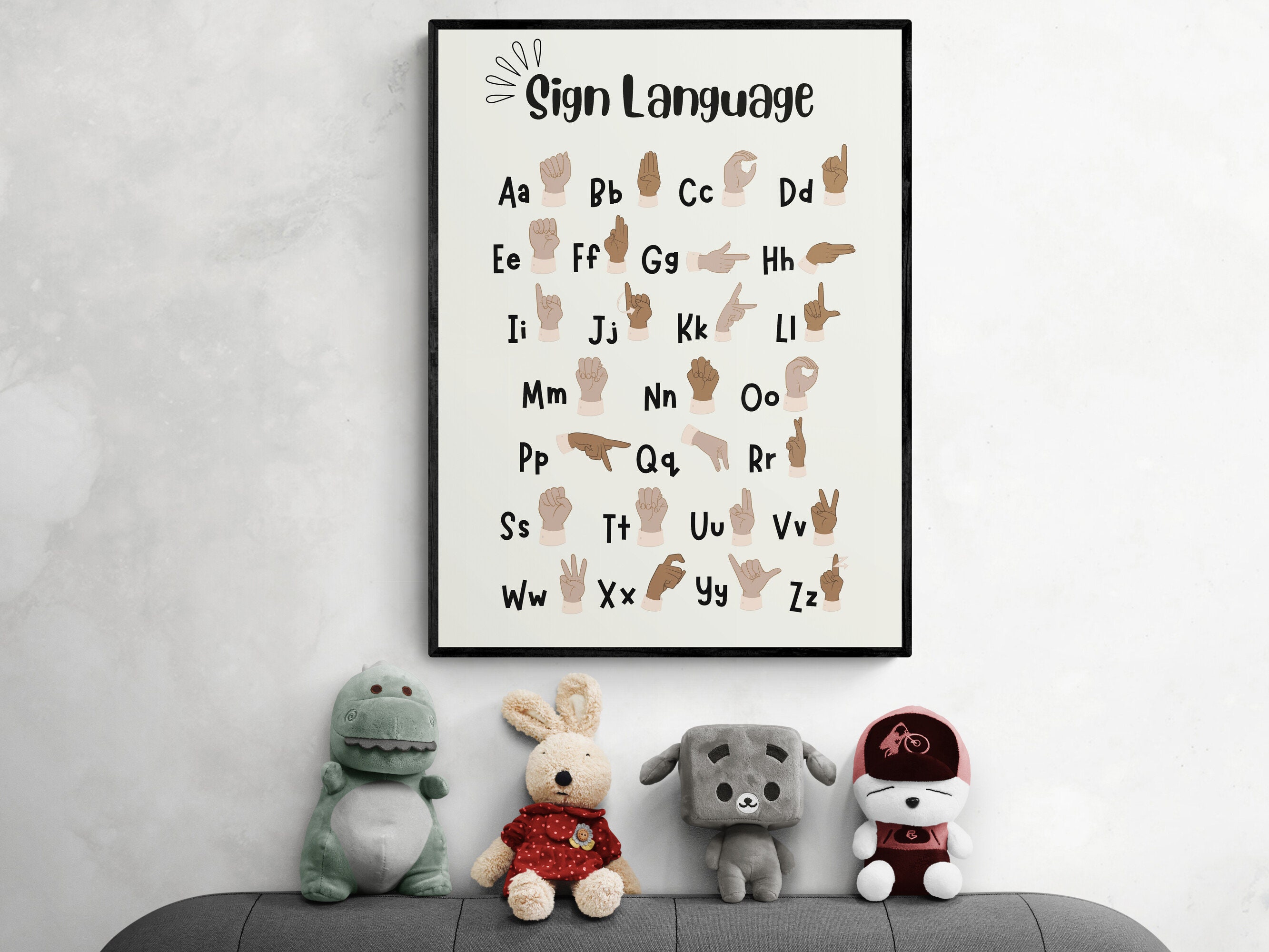 Sign Language Alphabet Poster: Hand Positions for Each Letter ...