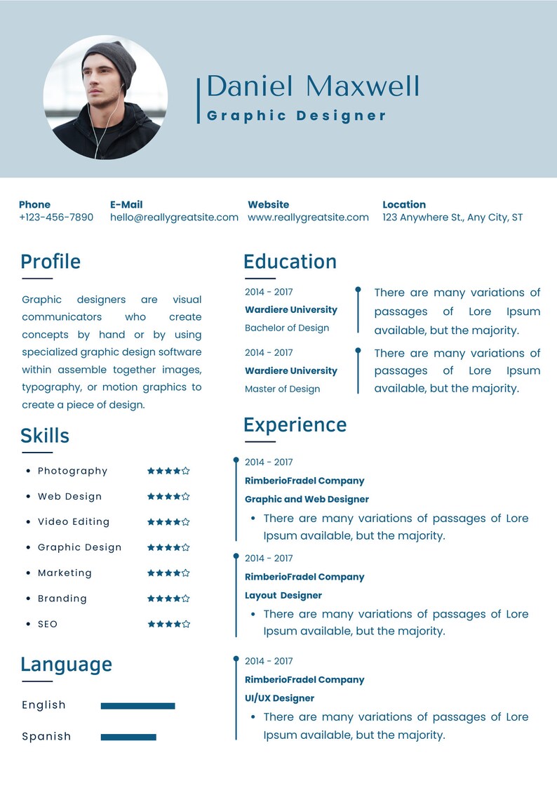 Canva Pro Resume Templates Pack of 3 - Etsy