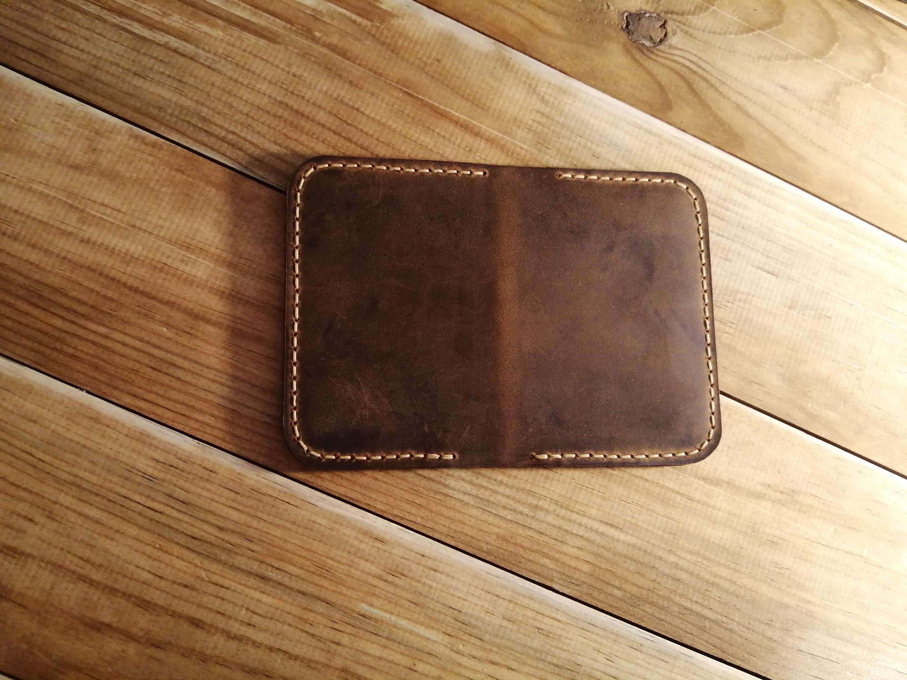 Handmade Leather Bifold Wallet, Personalized Leather Wallet, Front ...