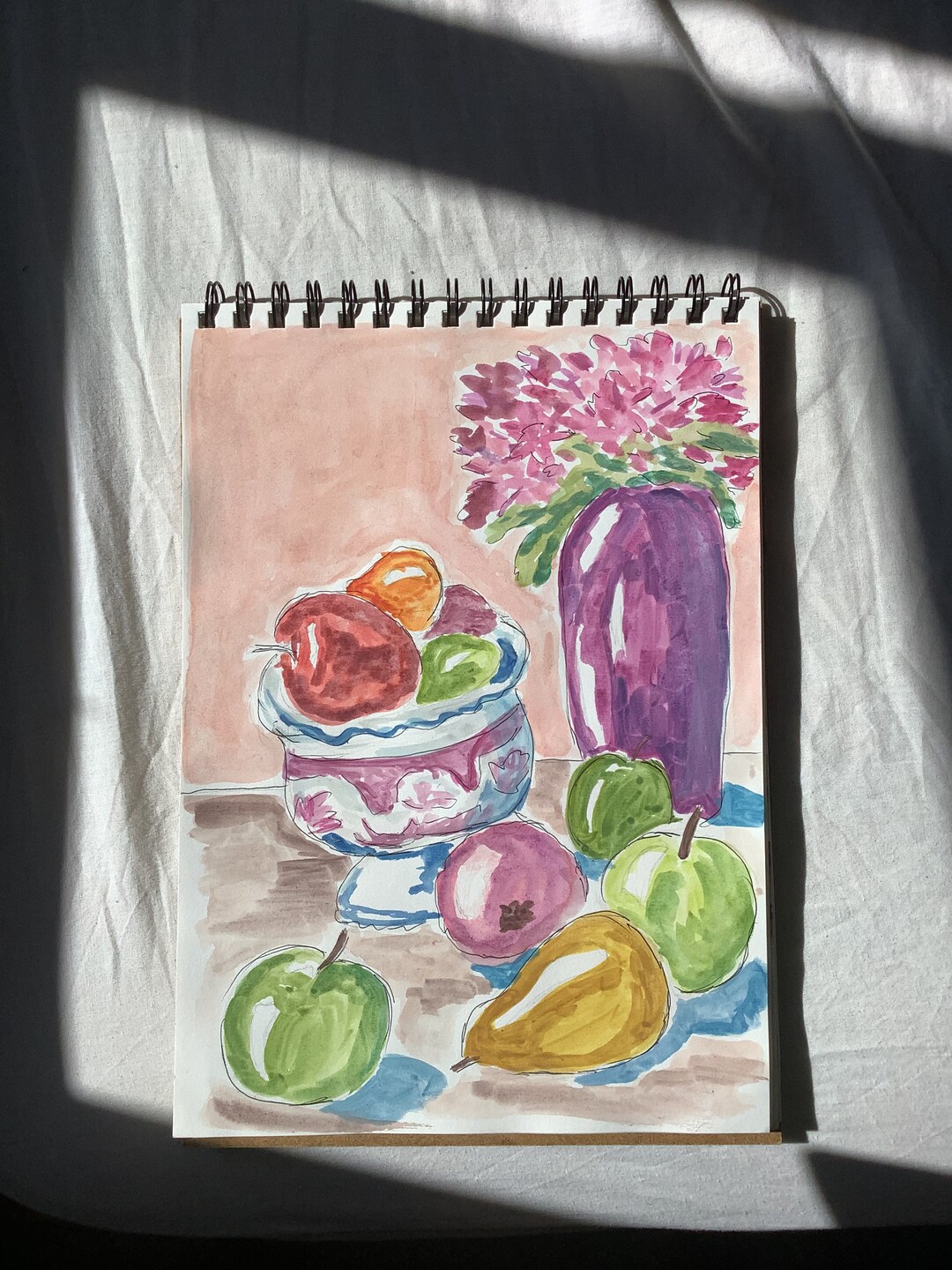 Fruit Still Life Watercolour Painting - Etsy