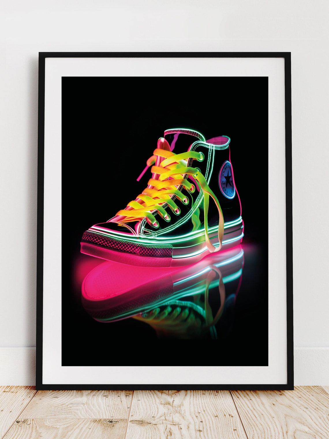 Trainers Neon Wall Art, DOWNLOADABLE ART, Gaming Print, Gaming Room ...
