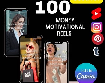 100 Money and Finance Motivational Video Bundle I for Instagram Reels ...
