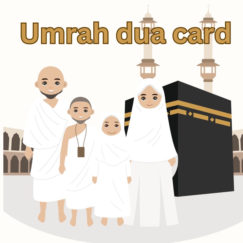 Golden Umrah Dua Printable, Umrah Cards, Dua Cards Printable, Umrah ...