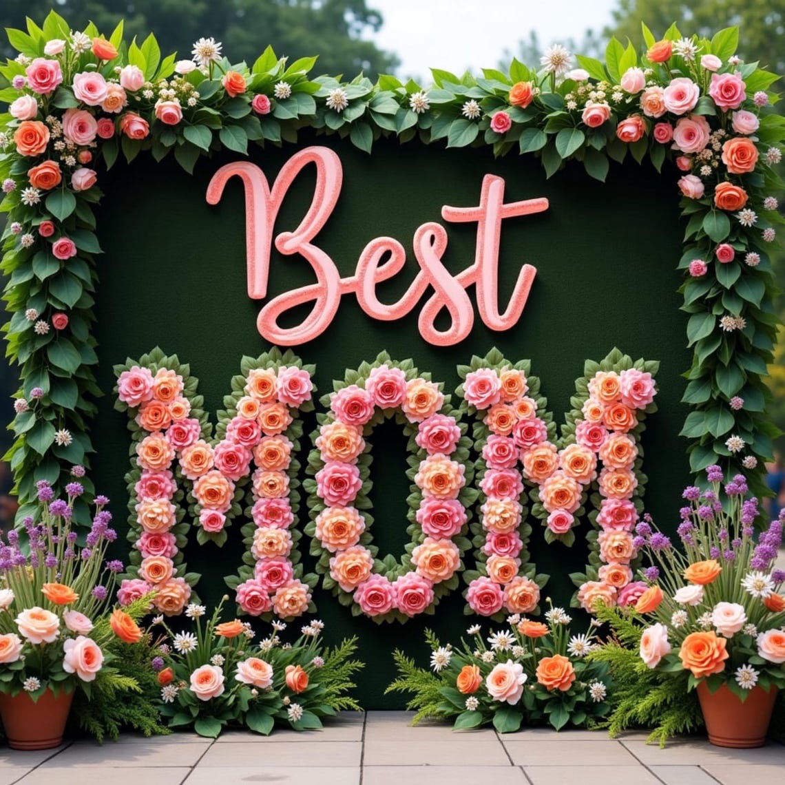 20 Floral Best Mom Backdrops | Mother's Day Backdrop Bundle | Printable ...