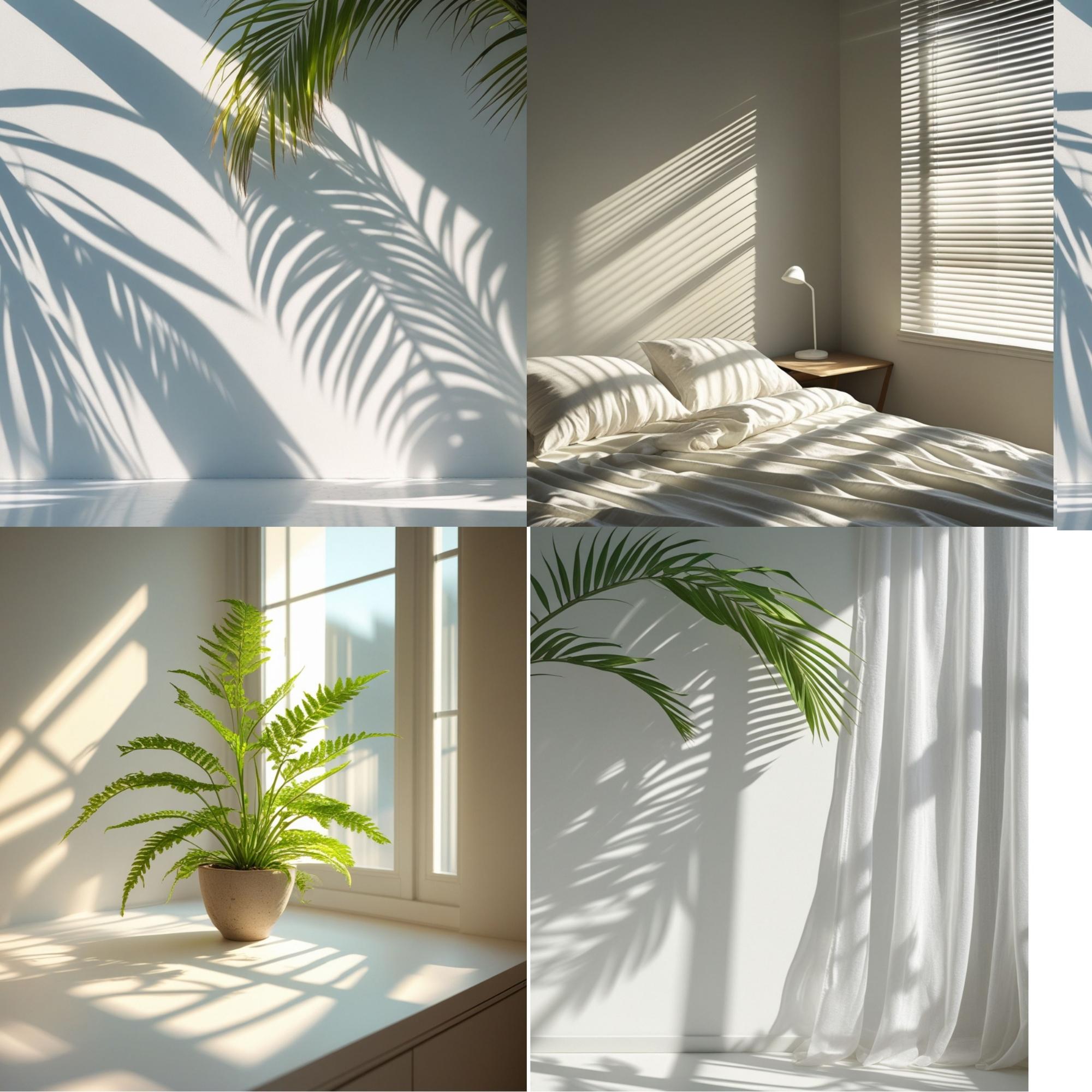 80+ Shadow Overlay Backdrops: Botanic Window Light Effects (digital ...