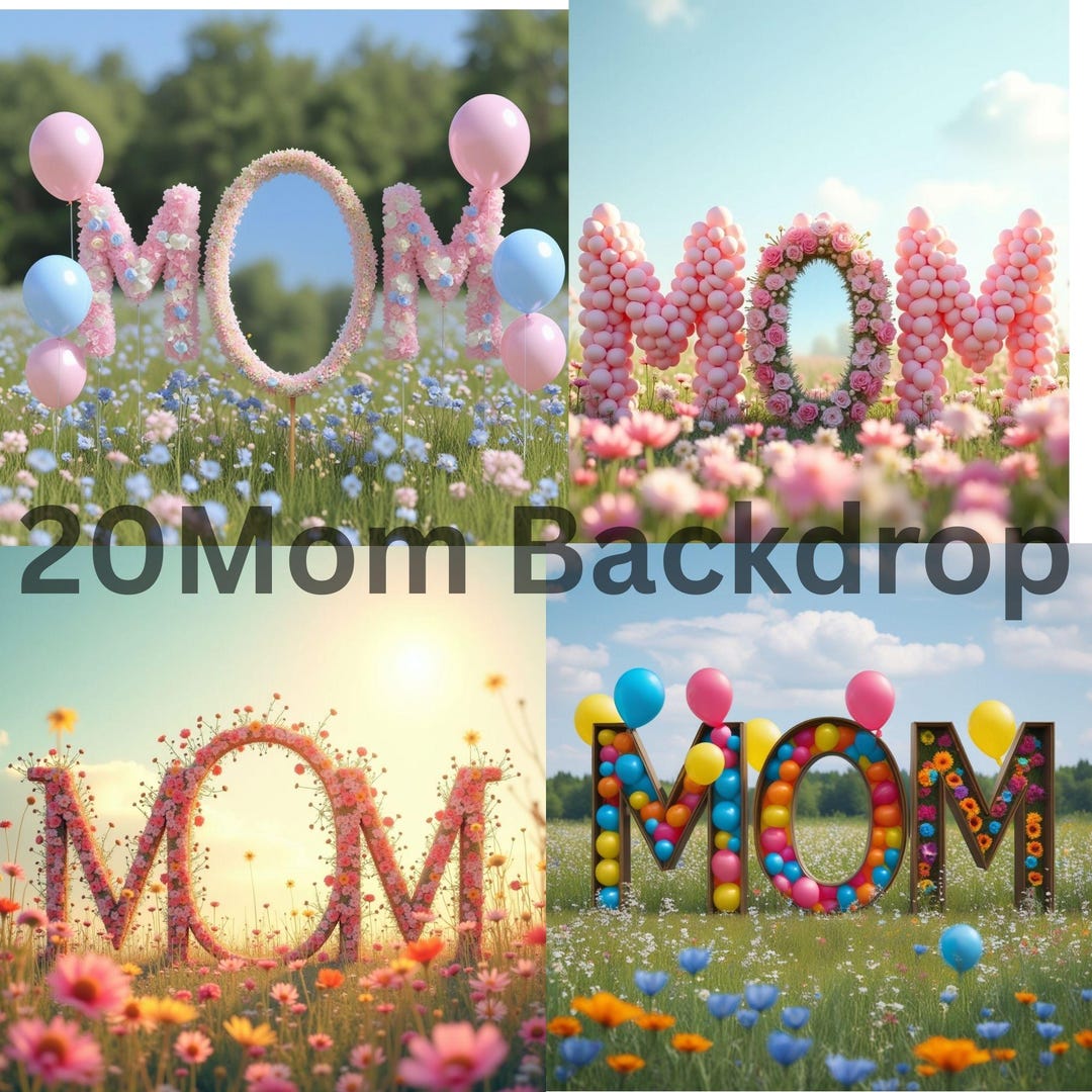 20+ Best Mom Backdrops | Mother's Day Backdrop Bundle | Printable Mom ...