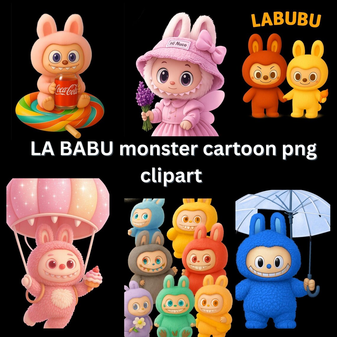 LA BABU Monster Cartoon PNG Clipart – Kawaii Costumed Characters ...