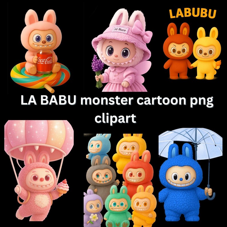 LA BABU Monster Cartoon PNG Clipart – Kawaii Costumed Characters ...