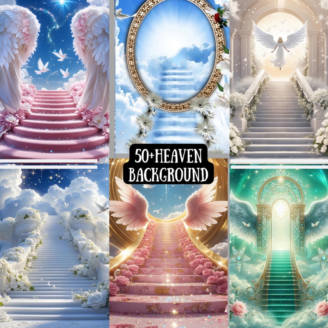 50+ Heaven Background Bundle, Blue Sunset Memorial in Loving Memory ...