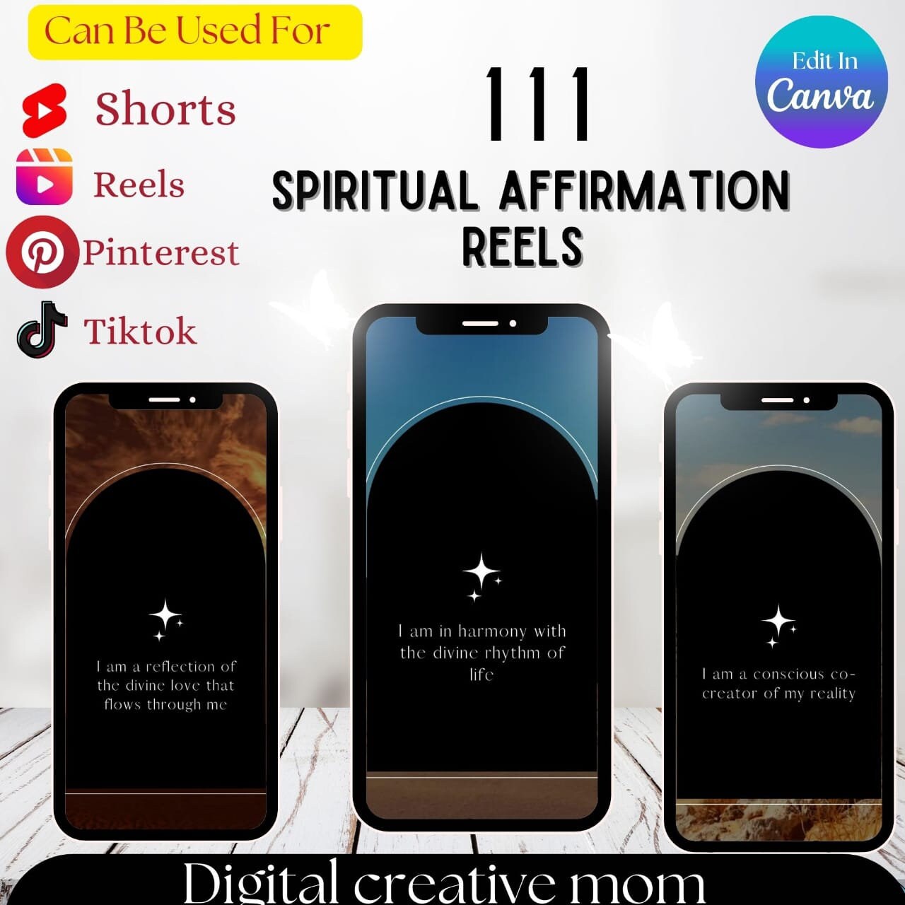 111 Spiratual Awaking Affirmation Video Reels , Instagram Post, Tik Tok ...