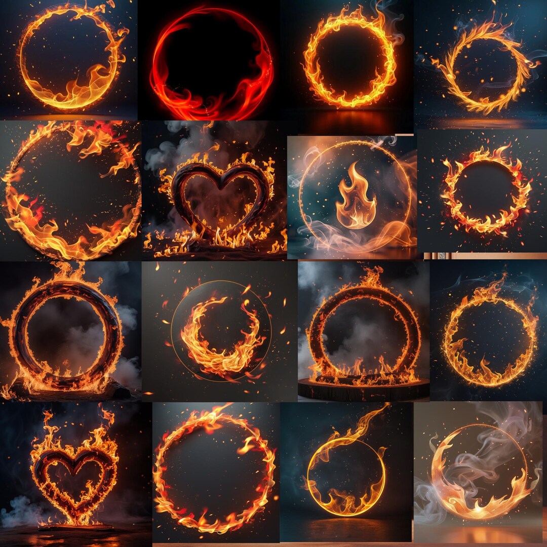 Flame PNG Overlays, Fire Overlay for Editing, Spark Overlays, Photoshop ...