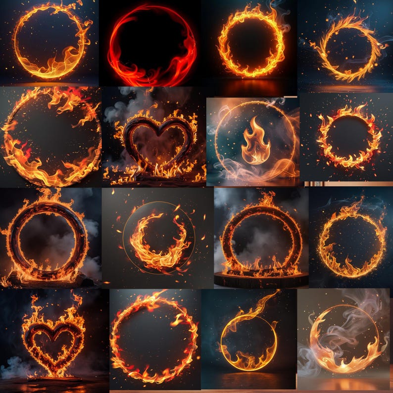 Flame PNG Overlays, Fire Overlay for Editing, Spark Overlays, Photoshop ...