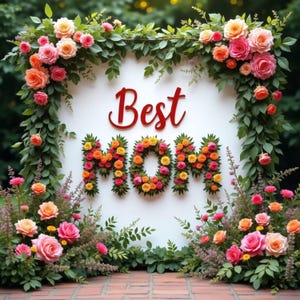 20 Floral Best Mom Backdrops | Mother's Day Backdrop Bundle | Printable ...