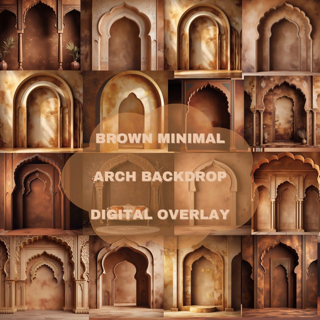 BROWN MINIMAL ARCHES, Digital Backdrops , Photoshop Overlay, Maternity ...