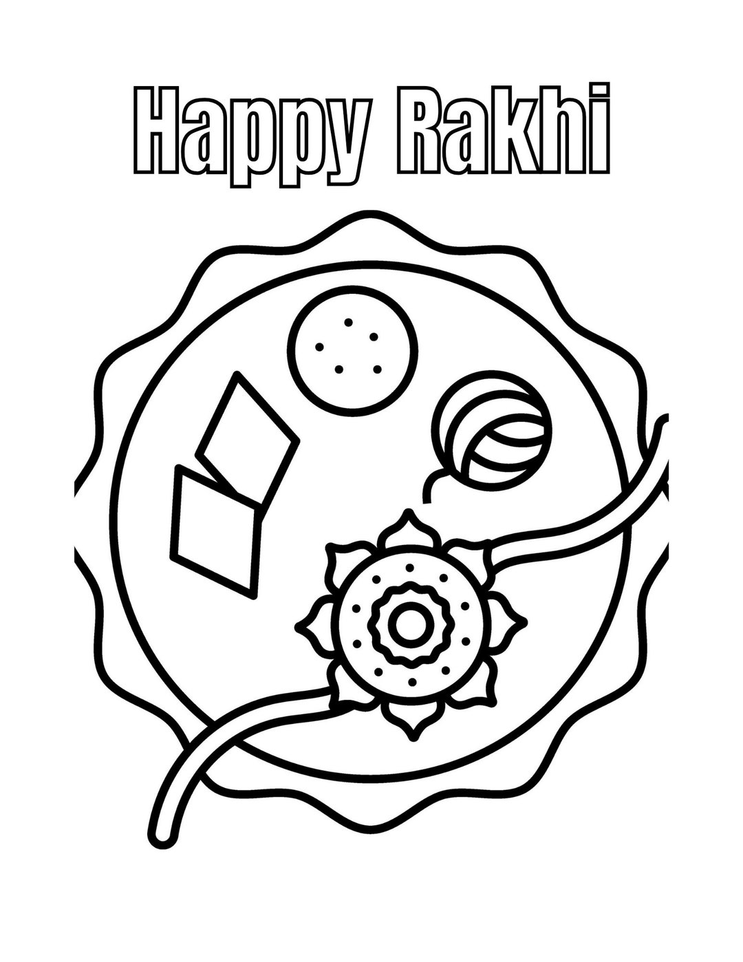 Raksha Bandhan Colouring Pages Raksha Bandhan Gift - Etsy