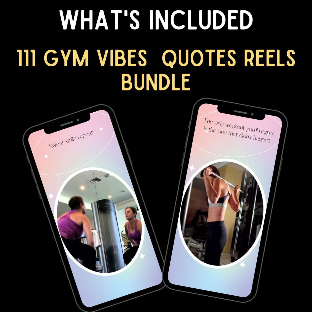 111 Gym Vibes Quotes Video Reels Bundle Instagram Story, Tiktok ...