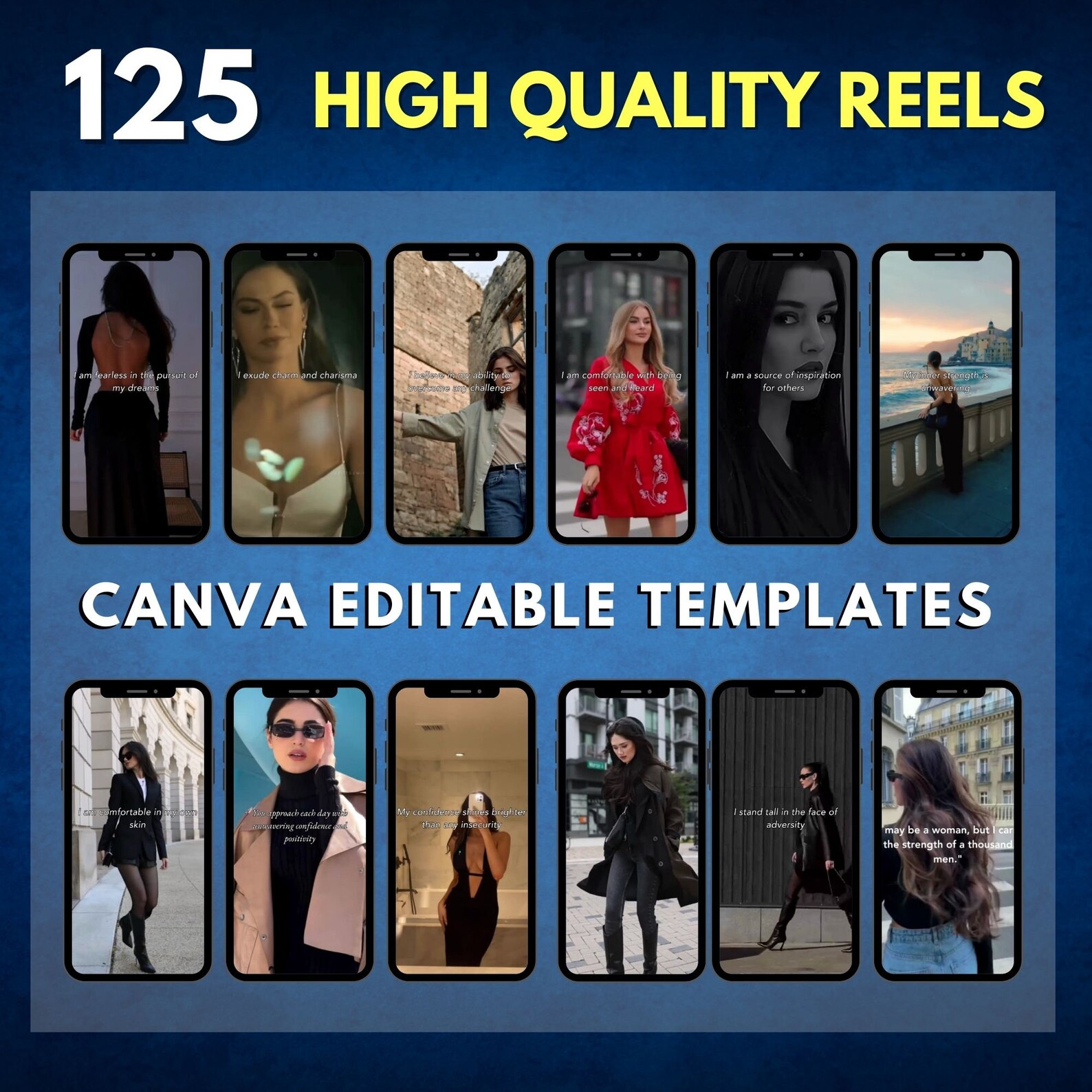 125girly Confidence Attitude Affirmation Video Reels Bundle, Instagram Story, Youtube Shorts ...