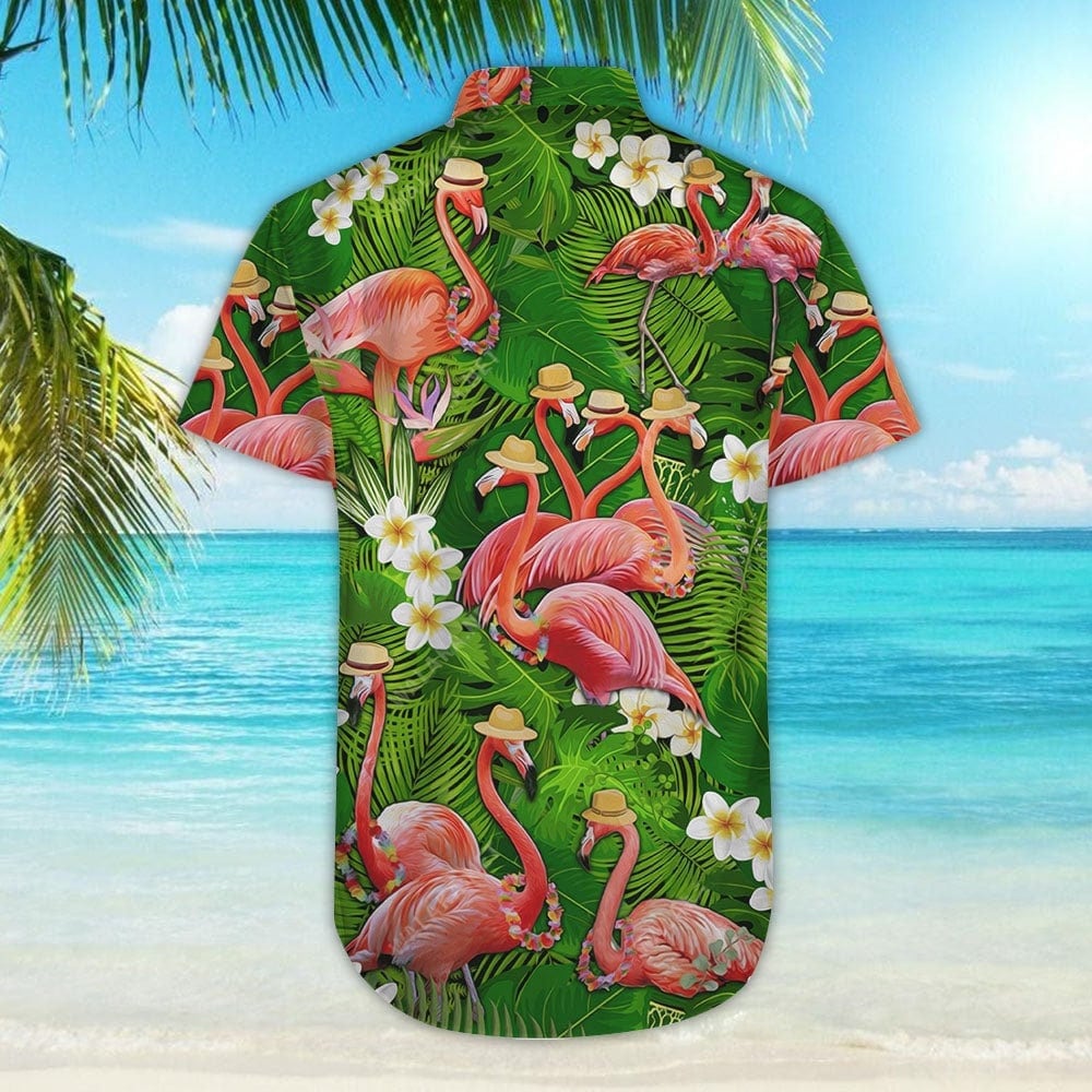 Flamingo Hawaiian Shirt - Stand Tall And Be Fabulous Tropical Flamingo ...
