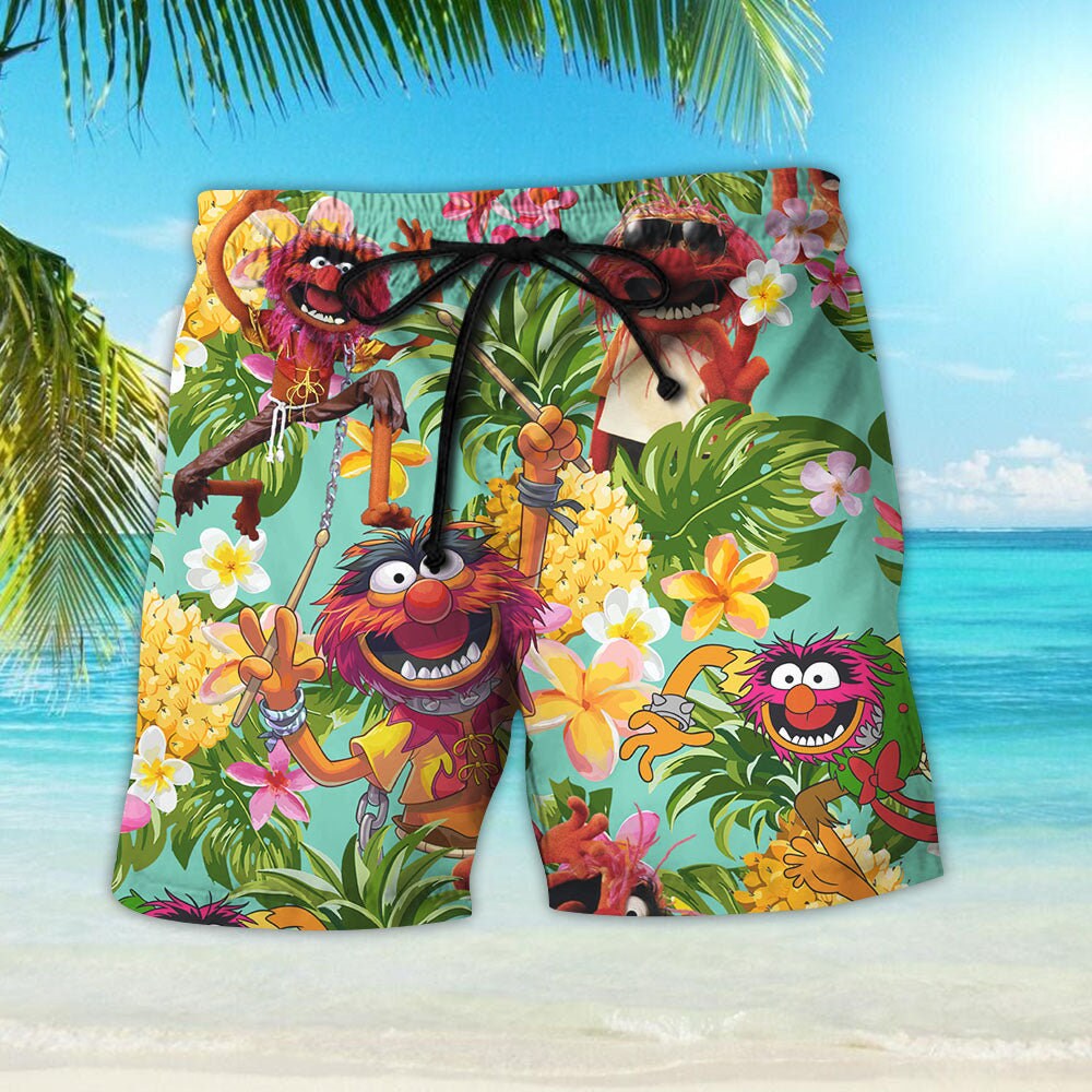 Muppet Hawaiian Shirt - Funny Muppet Animal With Tropical Pineapple ...