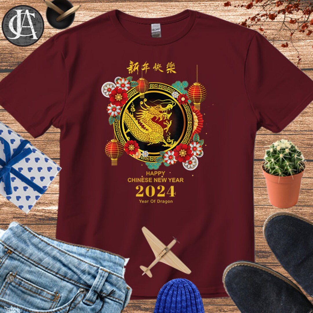 Lunar New Year Dragon 2024 T Shirt, Chinese Dragon New Year T Shirt ...