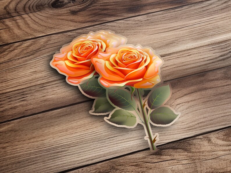 10 Orange Rose Clipart Bundle, High Resolution PNG Flowers, SVG Vector ...