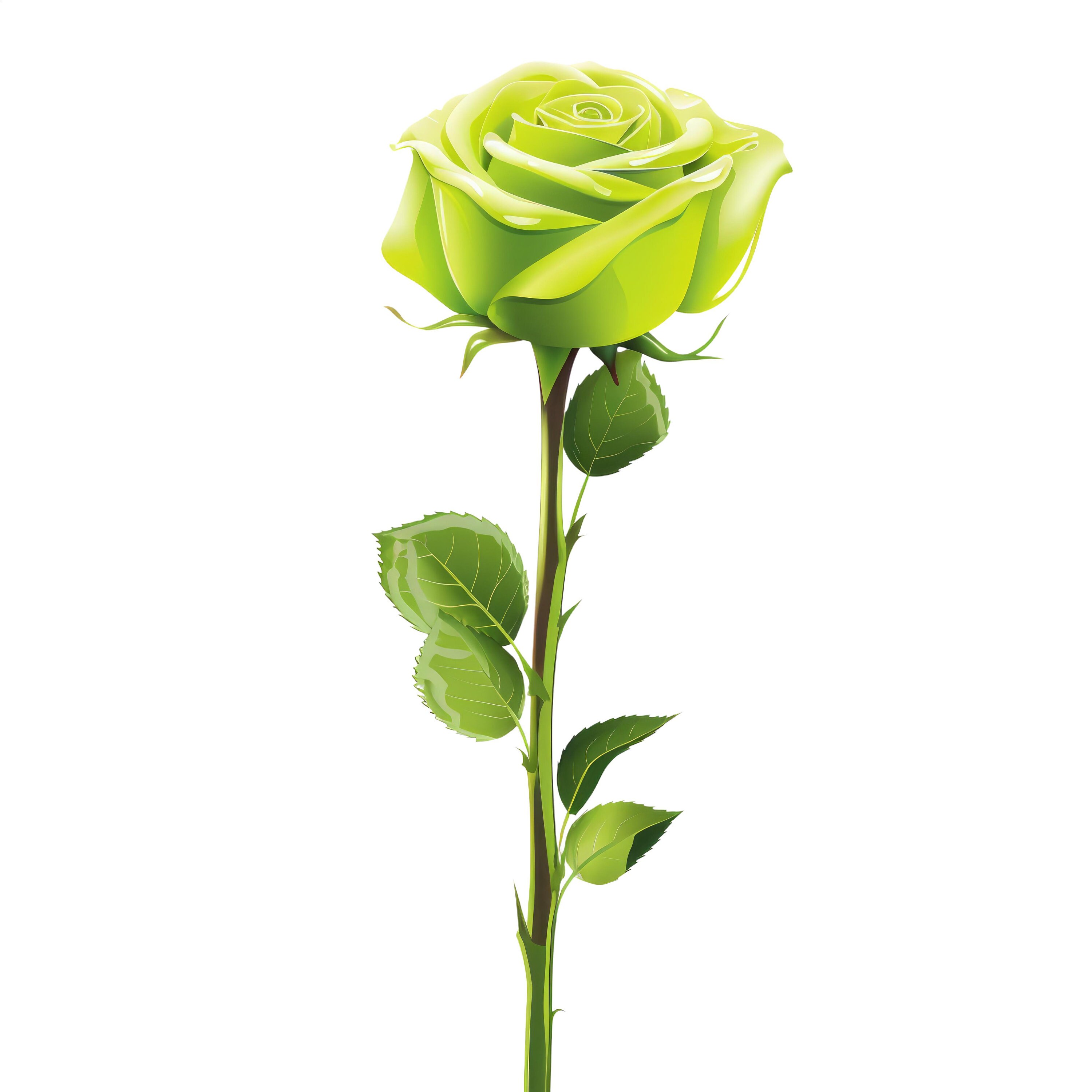 Lime Green Rose Clipart, Flower Vector File, SVG, High Resolution PNG ...