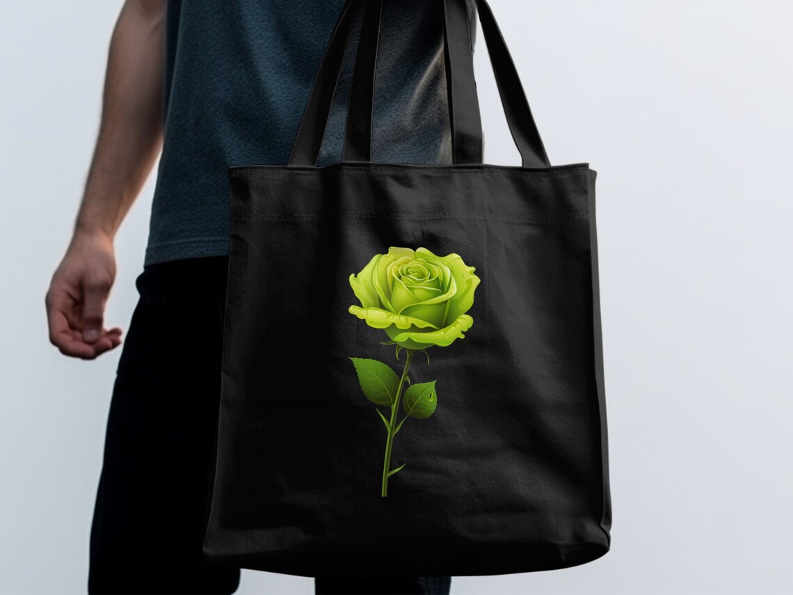 Bright Green Rose Clipart, Flower Vector File, SVG, High Resolution PNG ...